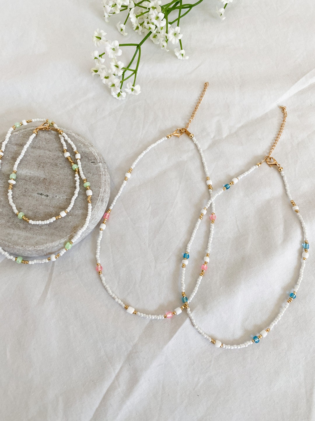 Emma Necklace - Beaded Necklace - Etsy Australia