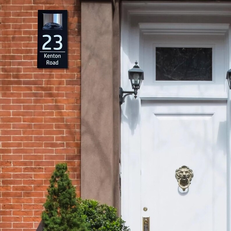 Personalized House Number Solar House Number-custom Front Door Address ...