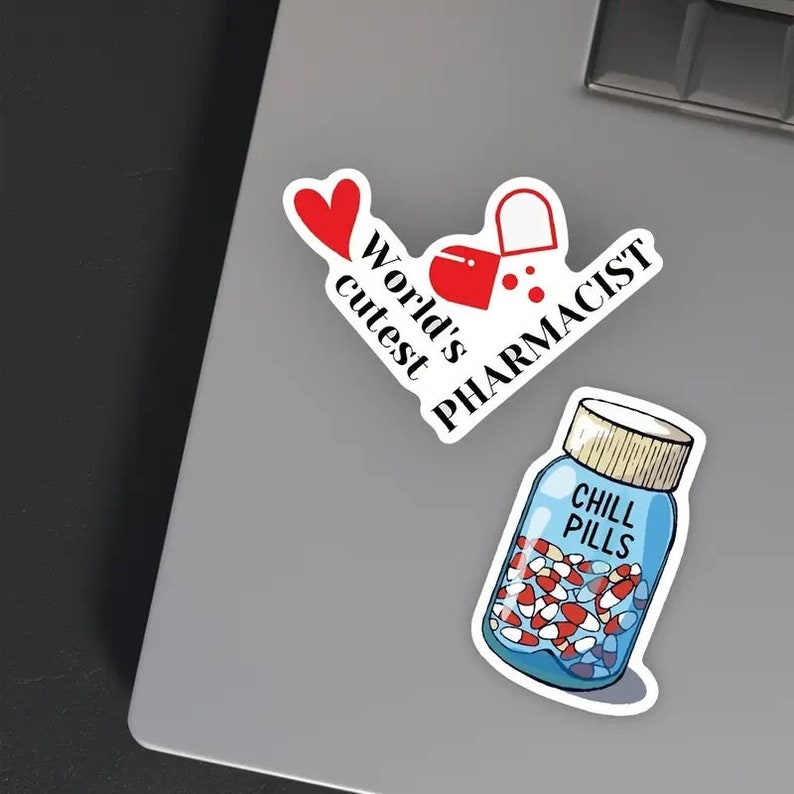 Adorable Cartoon Pharmacist Stickers Set, Set of 10 Hospital Staff ...