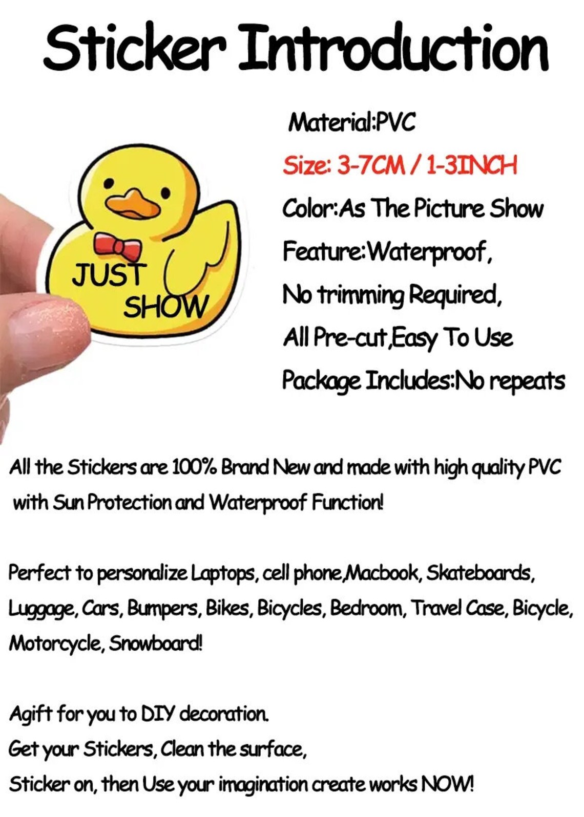 Love Stickman Series Stickers 10-pack HD Vinyl Decals, Unique ...