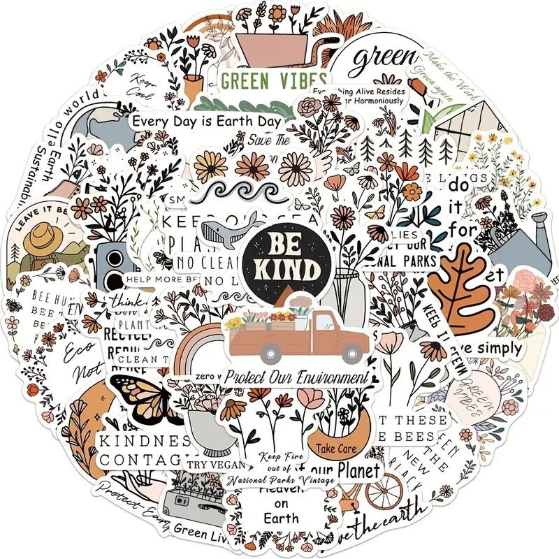 Introducing Our 10-piece Inspiring Environmental Protection Sticker Set ...