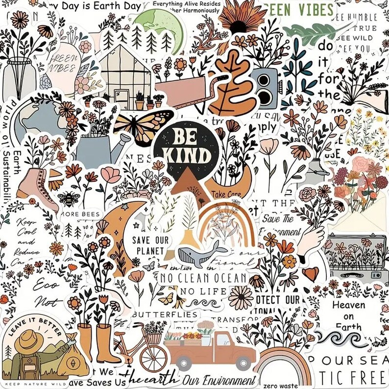 Introducing Our 10-piece Inspiring Environmental Protection Sticker Set ...