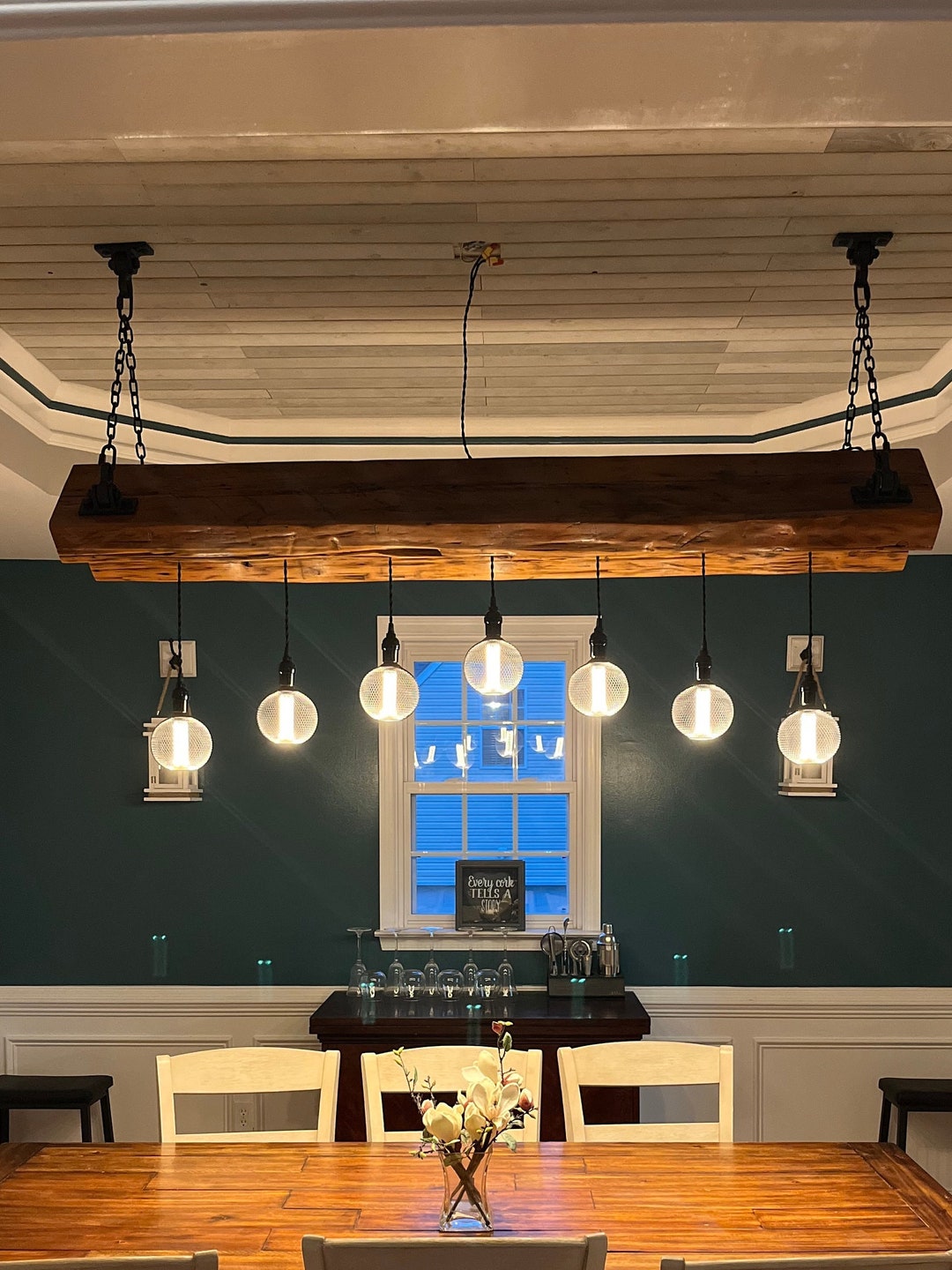 1780s Reclaimed Heartwood Pine Light Fixture - Etsy