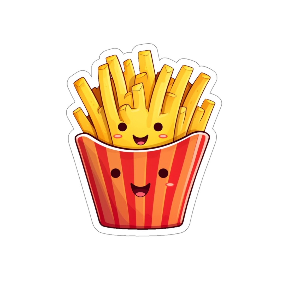 Cute Fries| Laptop Sticker | Water Bottle Sticker | Vinyl Sticker ...