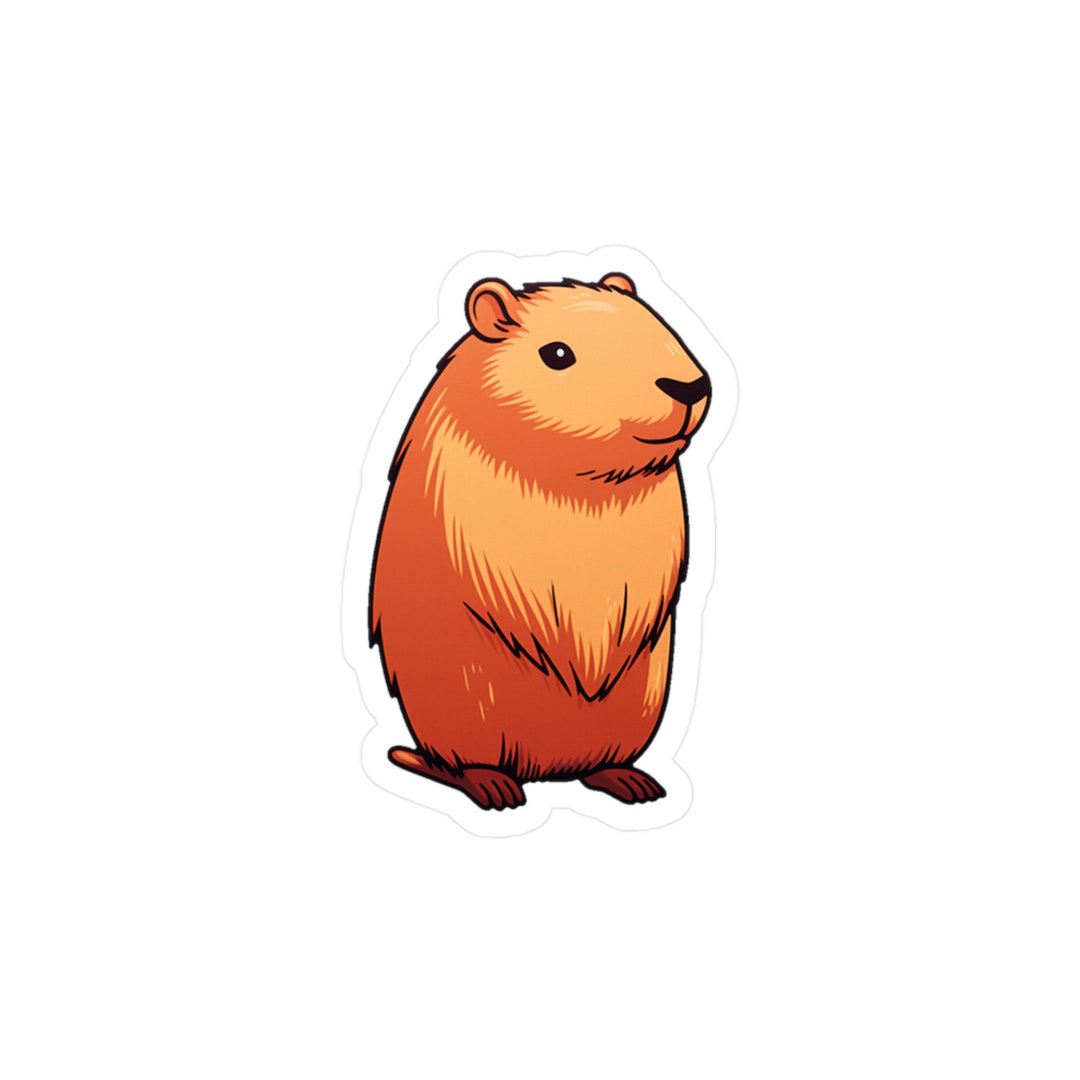 Cute Capybara Sticker | Laptop Sticker | Water Bottle Sticker | Vinyl ...