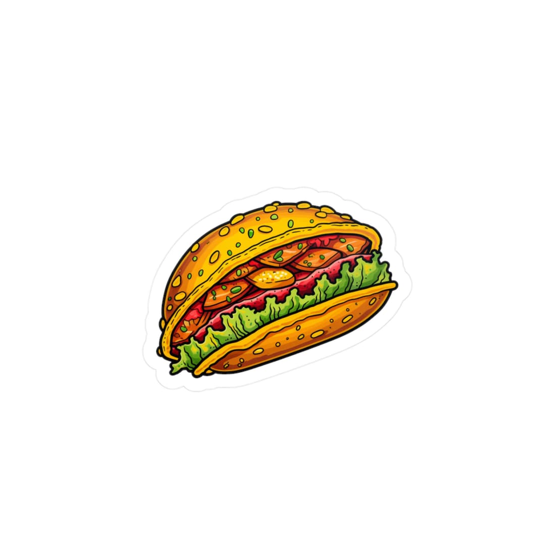 Torta / Taco Sticker | Laptop Sticker | Water Bottle Sticker | Vinyl ...
