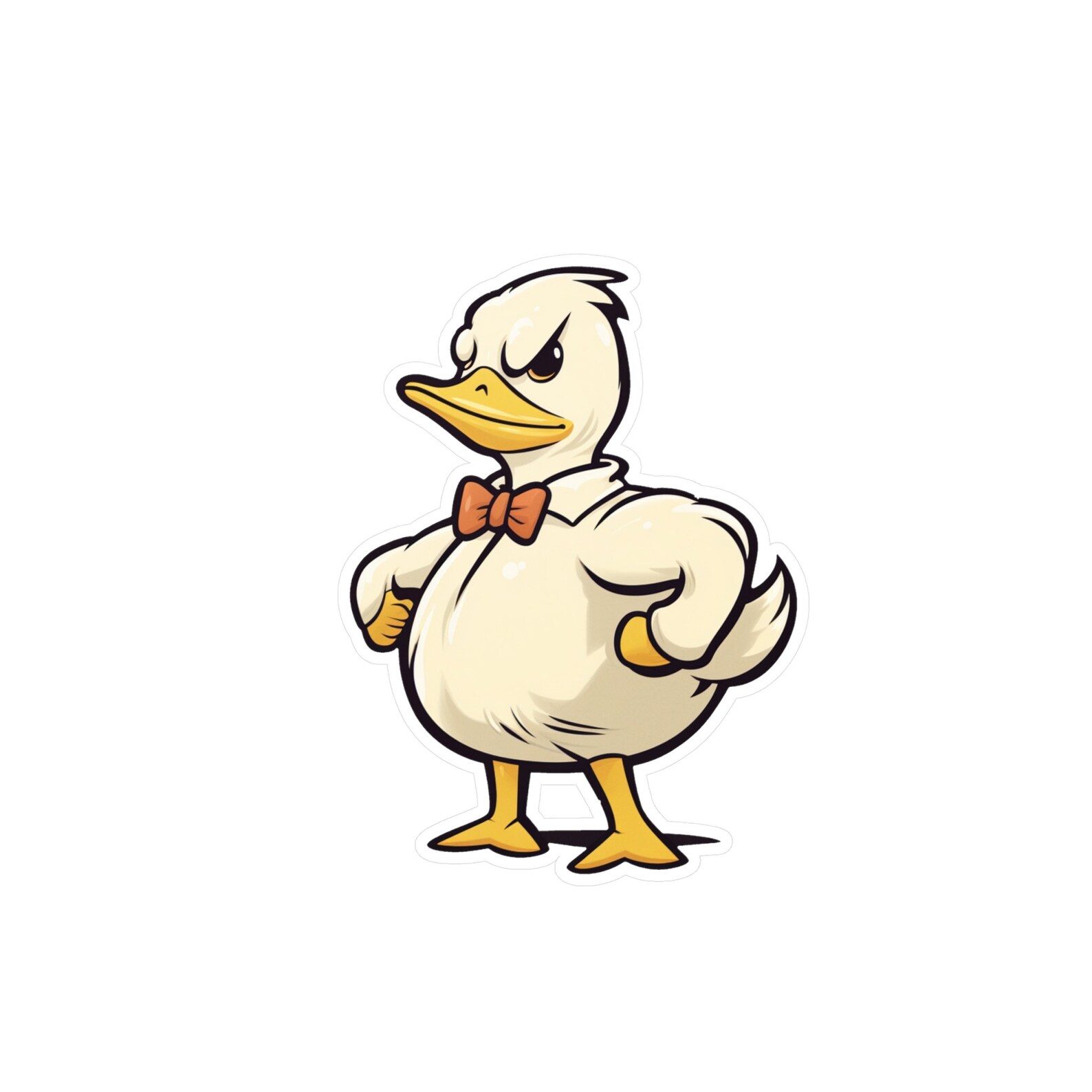 Angry Duck Sticker | Water Bottle Sticker | Vinyl Sticker | Funny ...