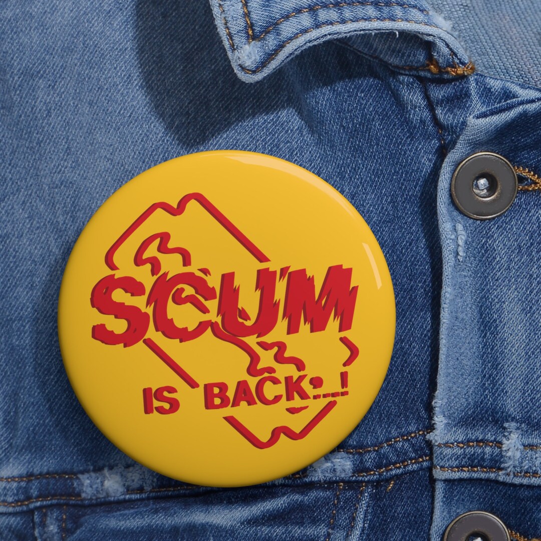 SCUM is Back Radical Feminist Merch Pin Button - Etsy