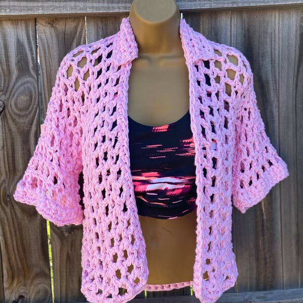 Crochet Mesh Jacket - Etsy