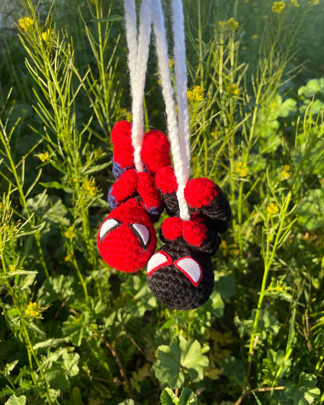 Crochet Hanging Spider-man Car Accessory, Keychain, Car Hanger - Etsy