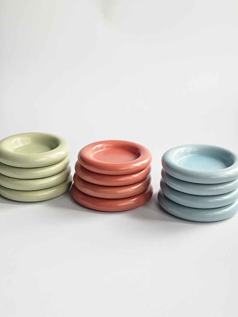 Donut Dish (made to Order) • Handmade Colorful Ceramic • Bubble Plate ...