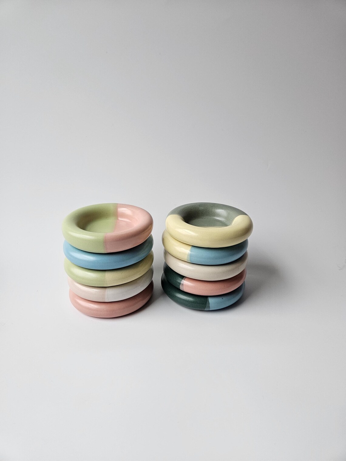 Handmade Ceramic Donut Dish: Colorful Ring Dish, Chunky Plate (4.5") - Etsy