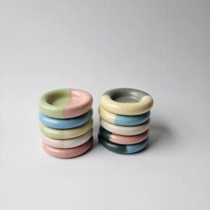Handmade Ceramic Donut Ring Dish: Colorful Bubble Plate (3.5") - Etsy