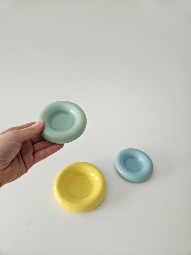 Donut Dish (made to Order) • Handmade Colorful Ceramic • Bubble Plate ...