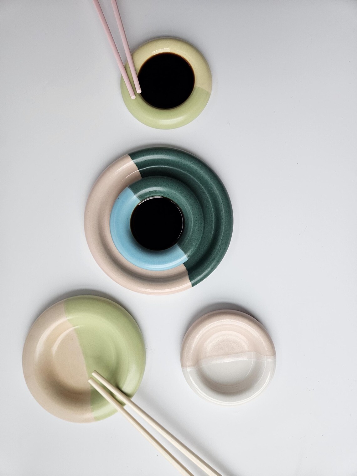Handmade Ceramic Donut Dish: Colorful Ring Dish, Chunky Plate (4.5") - Etsy