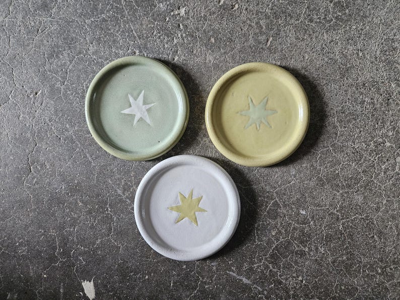 Hand Painted Ceramic Star Plate: Hand Crafted Catch-all Dish - Etsy