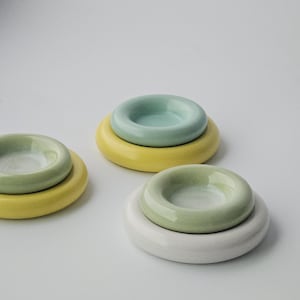 Donut Dish (made to Order) • Handmade Colorful Ceramic • Bubble Plate ...