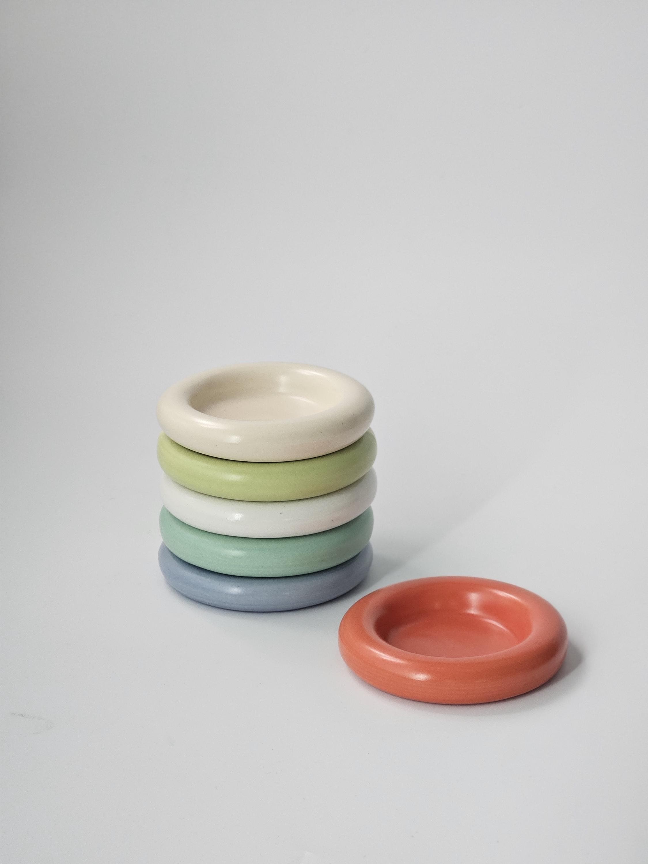 Donut Dish (made to Order) • Handmade Colorful Ceramic • Bubble Plate ...