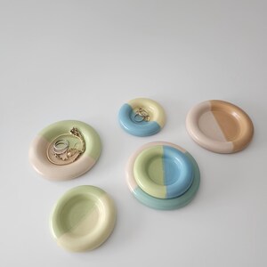Handmade Ceramic Donut Ring Dish: Colorful Bubble Plate (3.5") - Etsy