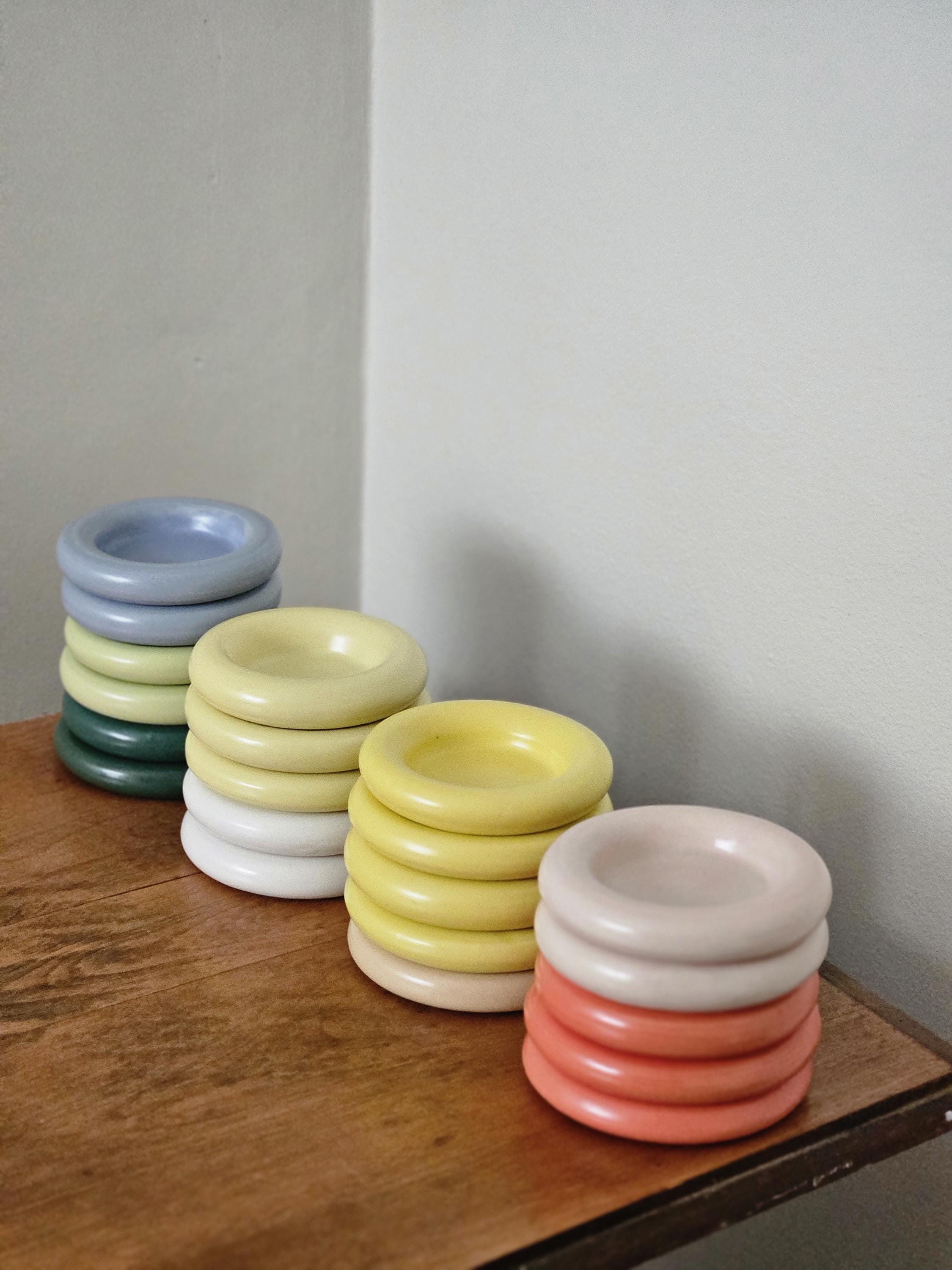 Donut Dish (made to Order) • Handmade Colorful Ceramic • Bubble Plate ...