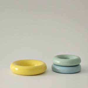 Donut Dish (made to Order) • Handmade Colorful Ceramic • Bubble Plate ...