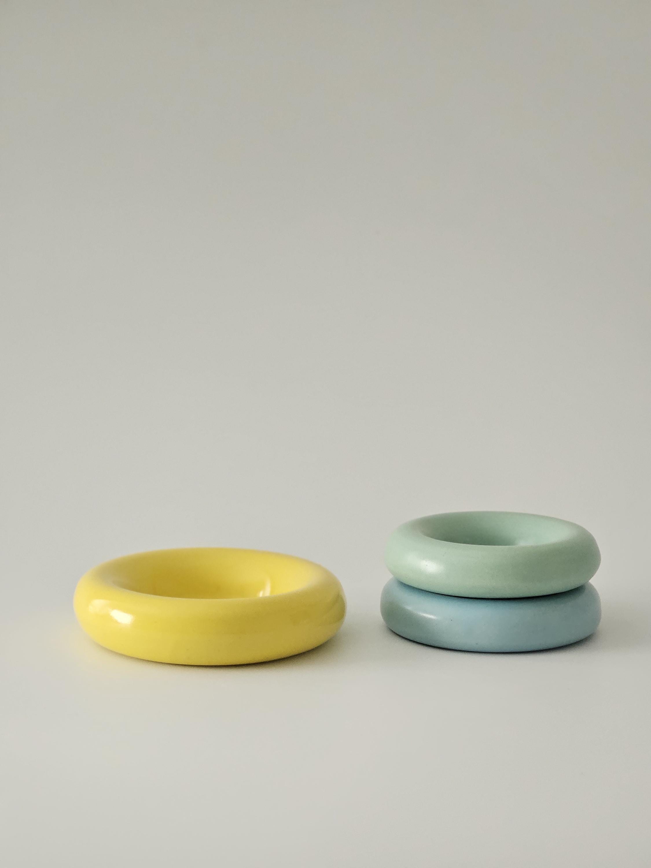 Donut Dish (made to Order) • Handmade Colorful Ceramic • Bubble Plate ...