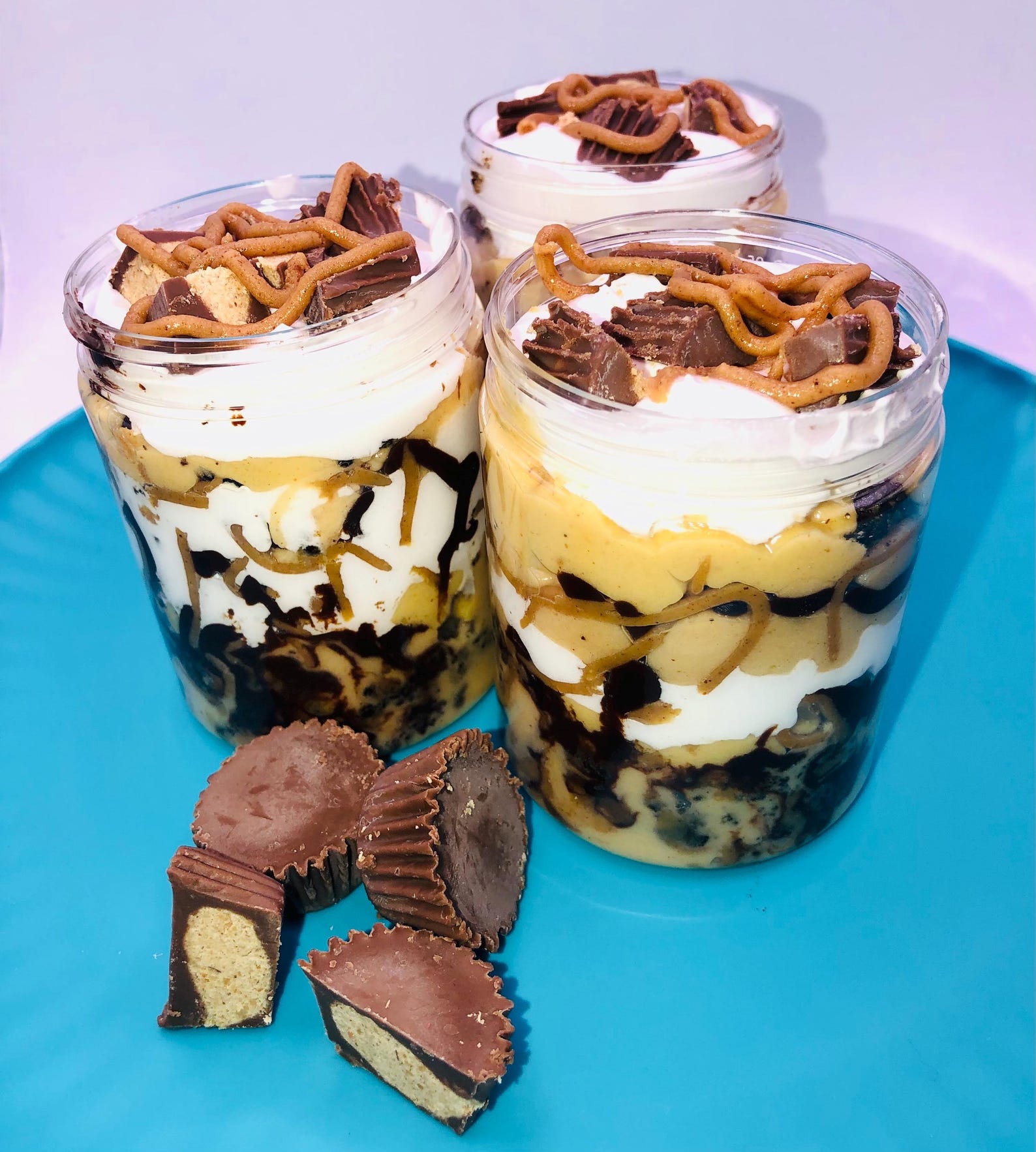 Chocolate Fudge Peanut Butter Cup Pie Jars Fast Ship Included - Etsy