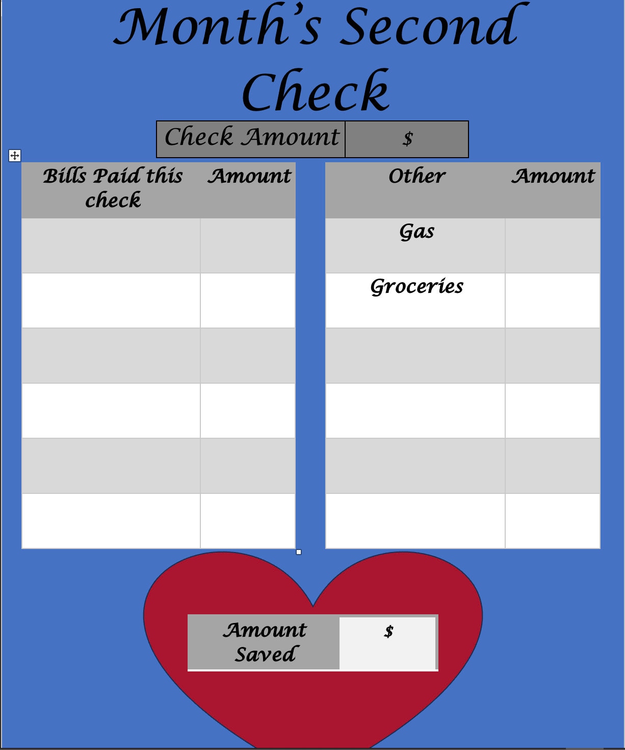 Nursing Bi-weekly Budget Template - Etsy