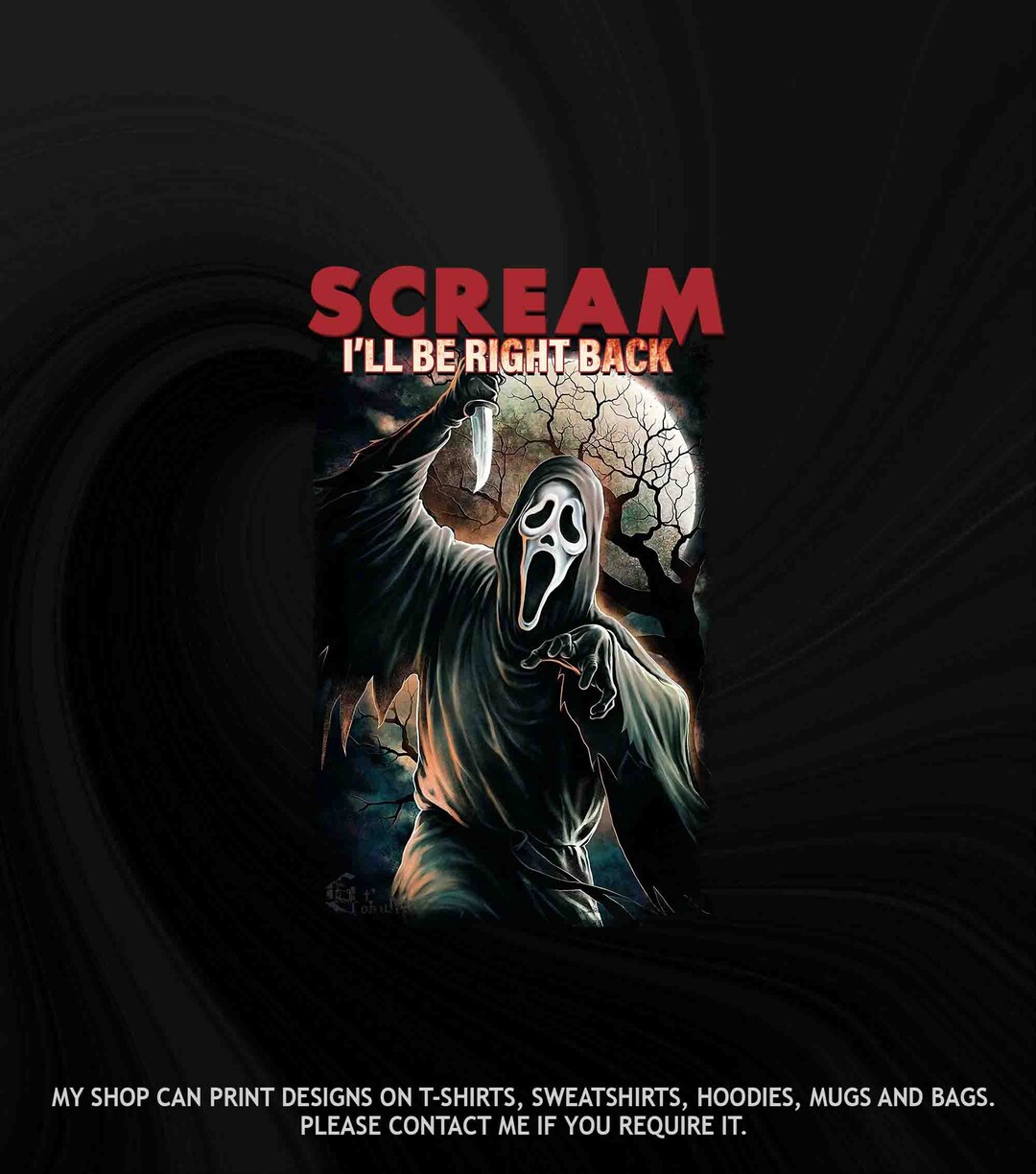 Scream Ghostface Horror Halloween PNG File, Digital Download ...