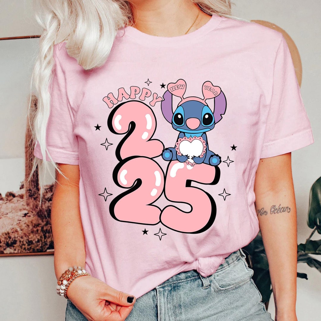 Happy New Year Stitch Png, Hello 2025 Stitch Sublimation Designs ...