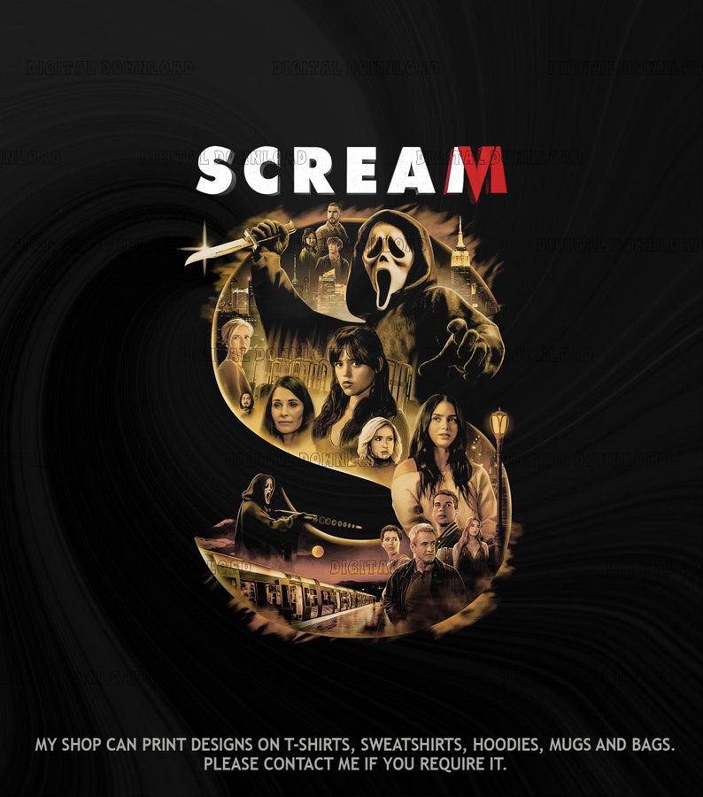 Scream Ghostface Horror Halloween PNG File, Digital Download ...