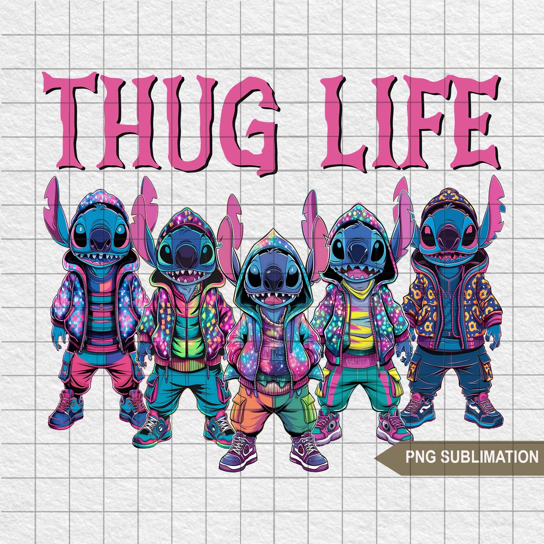 Stitch Thug Life Png, Kwaii Stitch Friends Png, Stitch Hiphop Png ...
