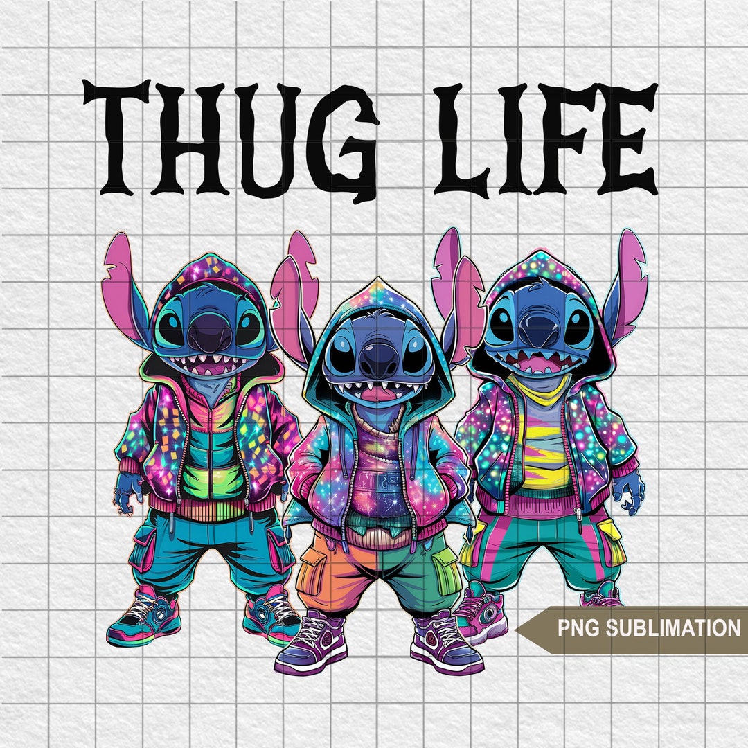 Thug Life Stitch Png, Stitch Friends Png, Stitch Hiphop Png, Scary Png ...