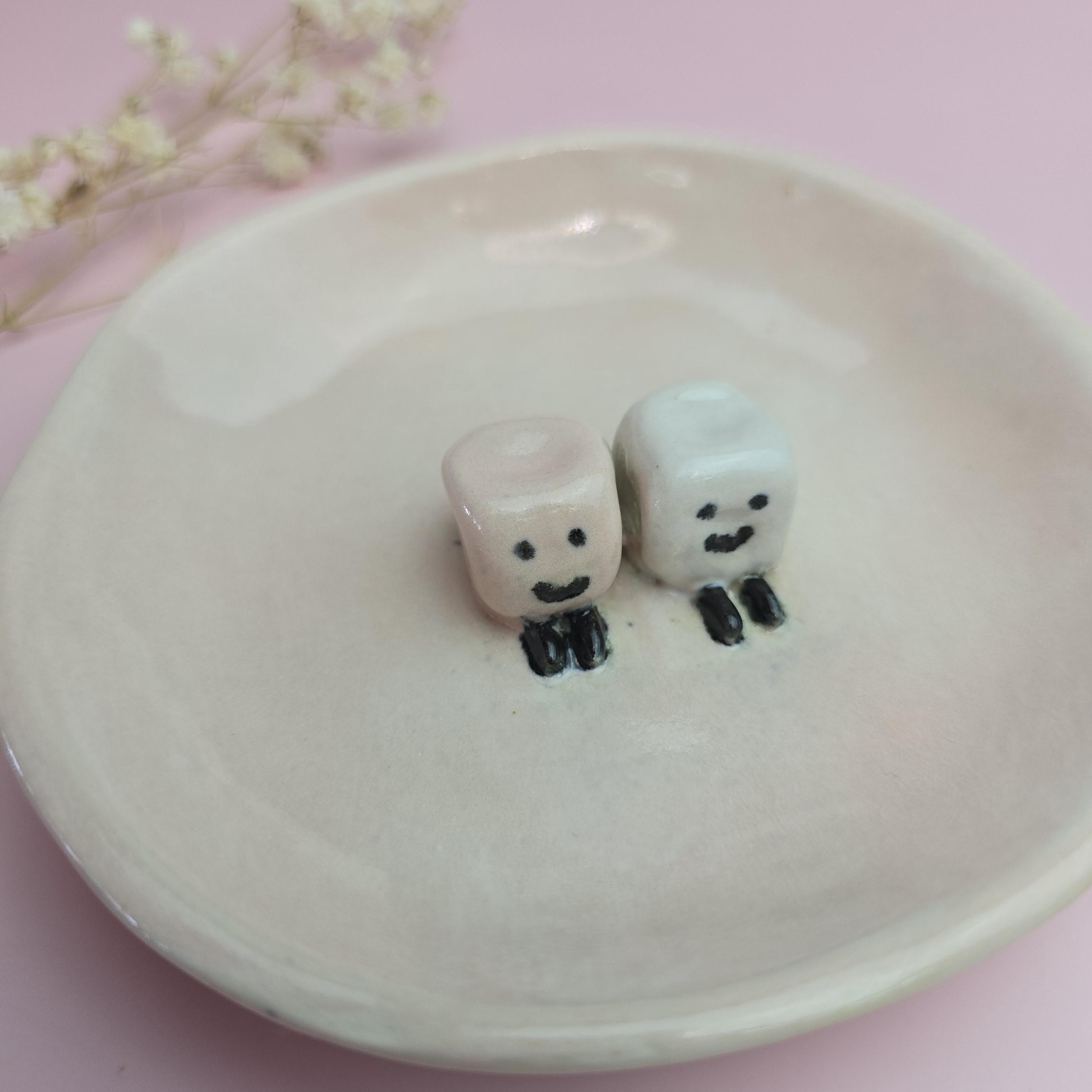 Adorable Marshmallow Jellycat Inspired Stoneware Plate | Jewellery Ring ...