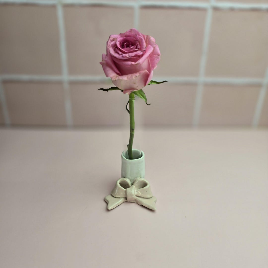 Cute Pink Bow Ceramic Propagation Station/holder | Plant Lover Gift ...