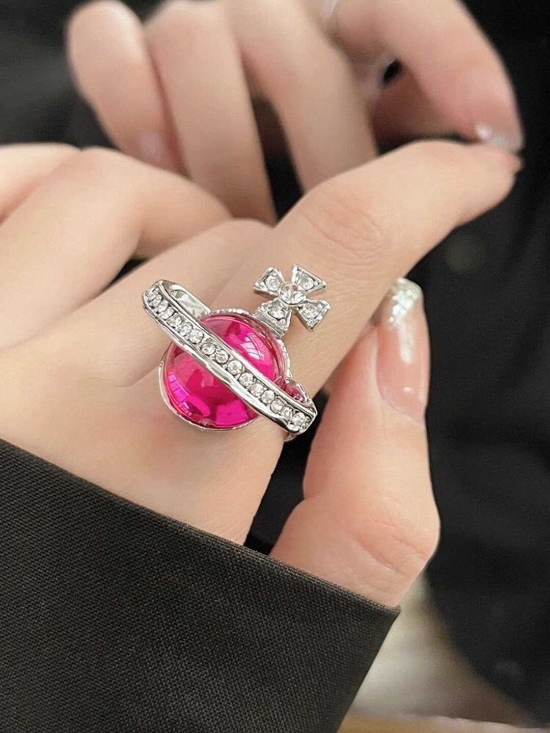 Ruby Star Saturn Ringvivienne Westwood Star Ringflash Drill - Etsy