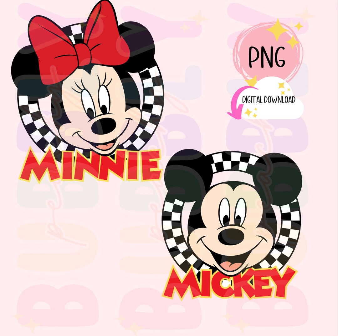 Checkered Mouse PNG, Mickey, Minnie, Sublimation Designs - Etsy