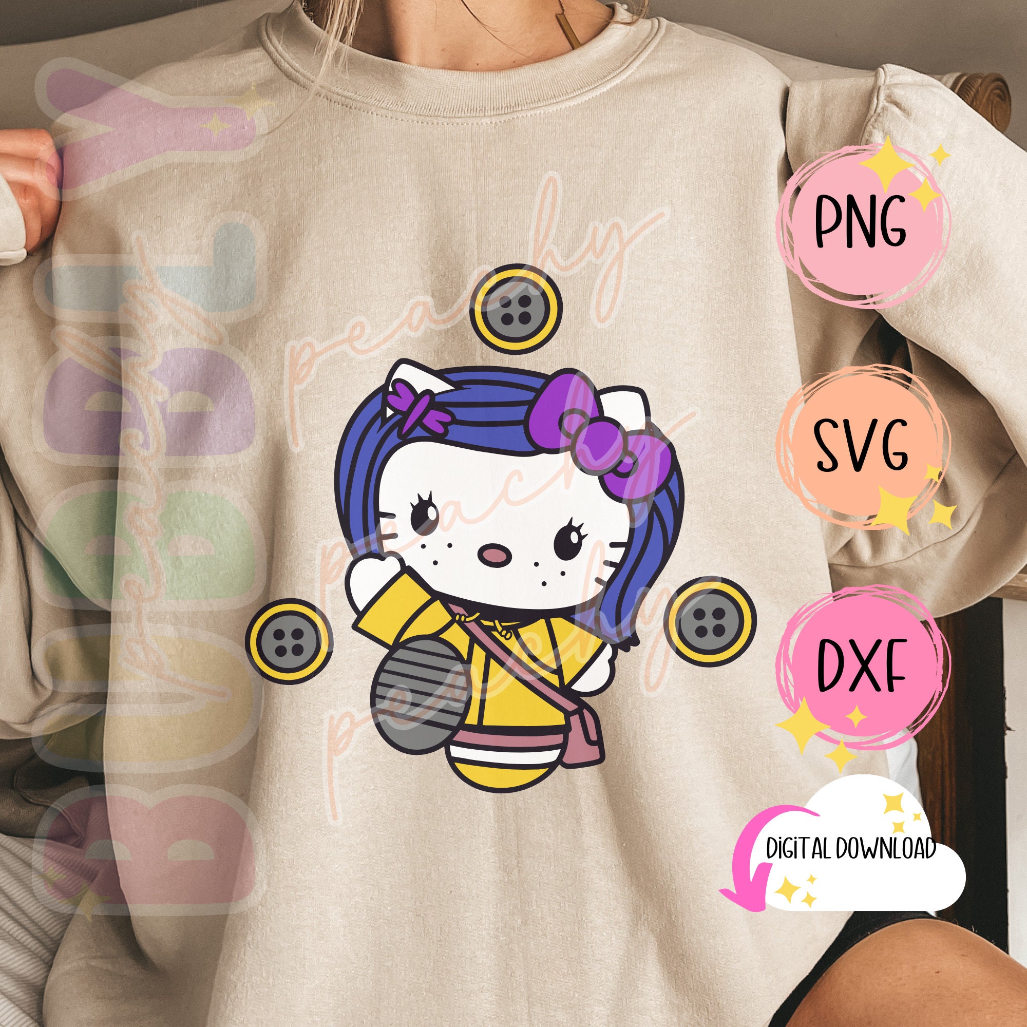 Hello Kitty Coraline Svg, Hello Kitty Svg, Coraline Svg,, 53% OFF