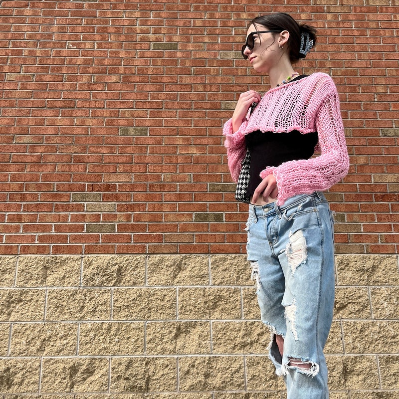 Distressed Shrug Sweater - Etsy
