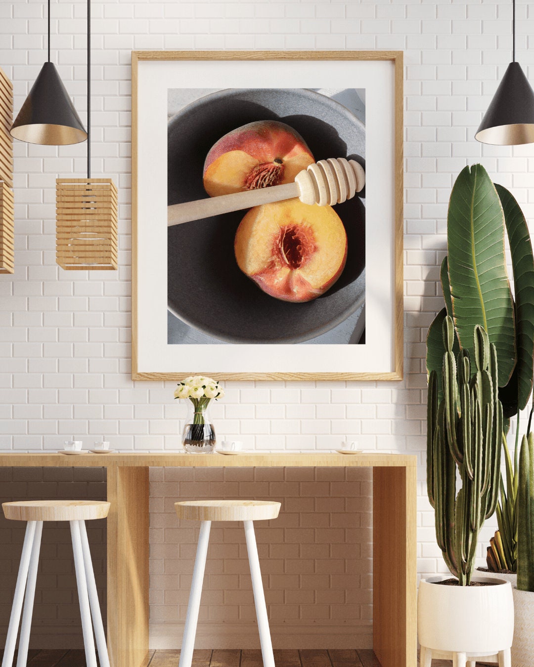 Sunlit Halved Peach PRINTABLE Photograph | Peaches Wall Art Digital ...