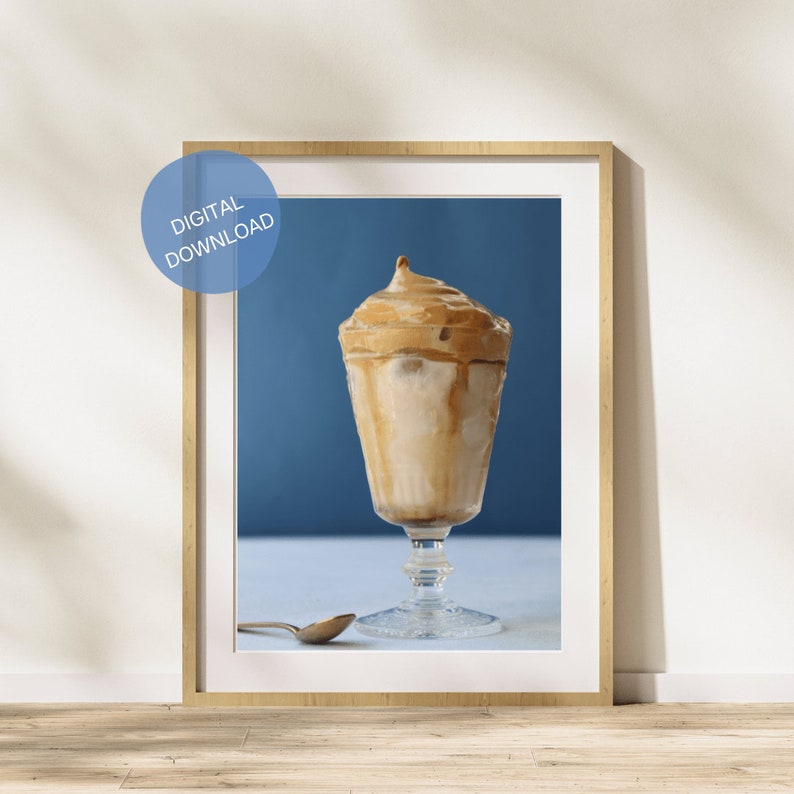 Coffee Dalgona Drink PRINTABLE Photography | Drink Art Print Digital ...
