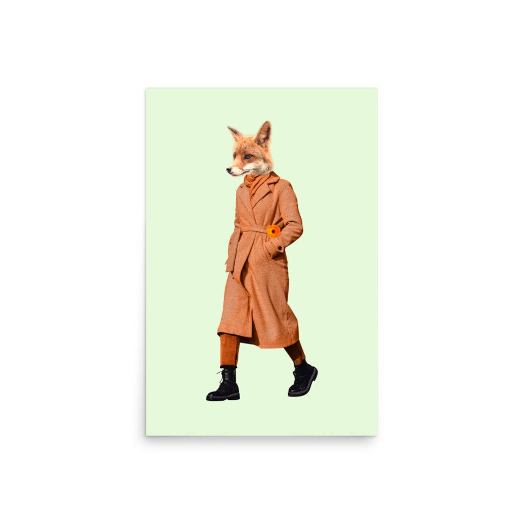 Vintage Fox Poster - Etsy