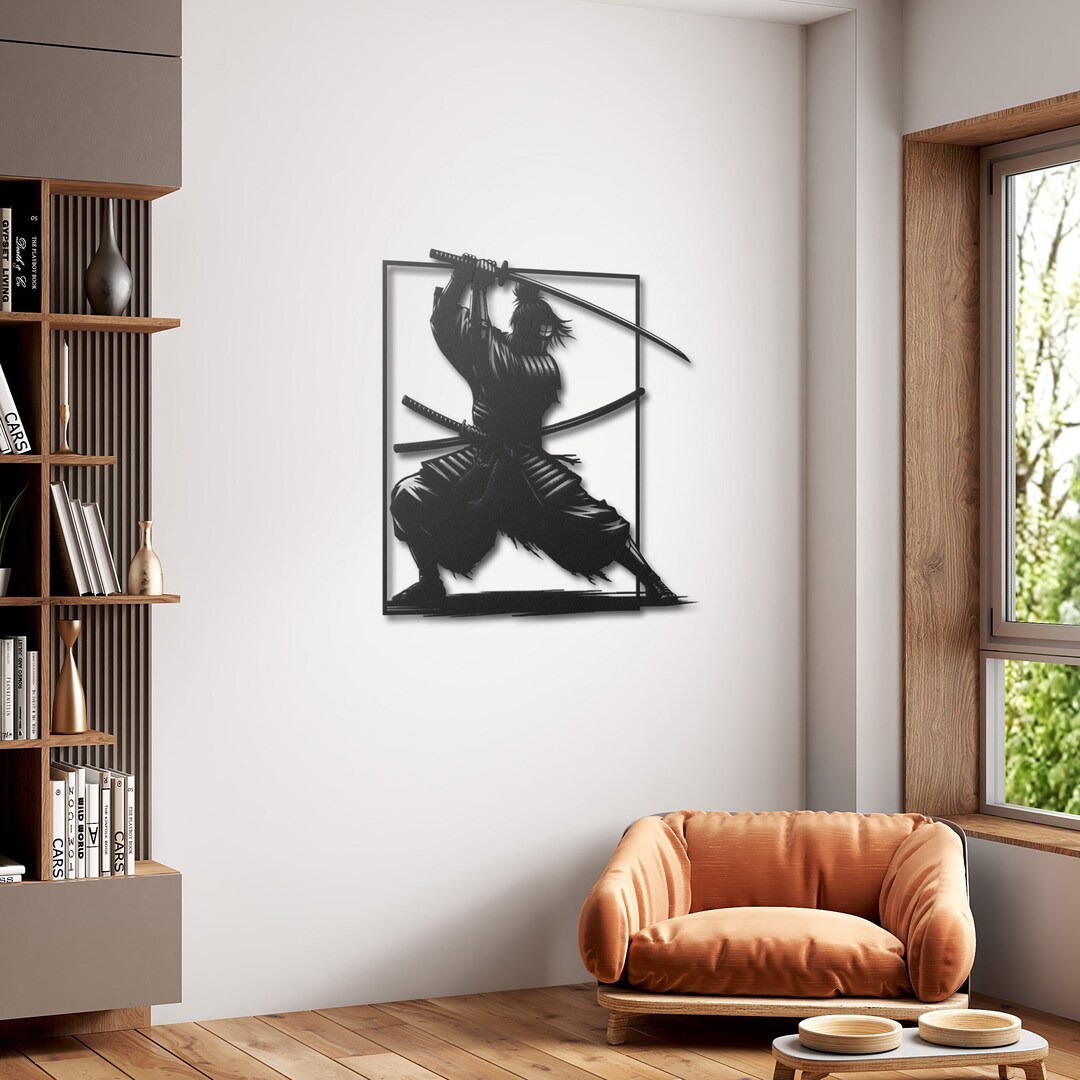 Samurai Bushido Metal Wall Decor, Japanese Samurai Metal Wall Art ...