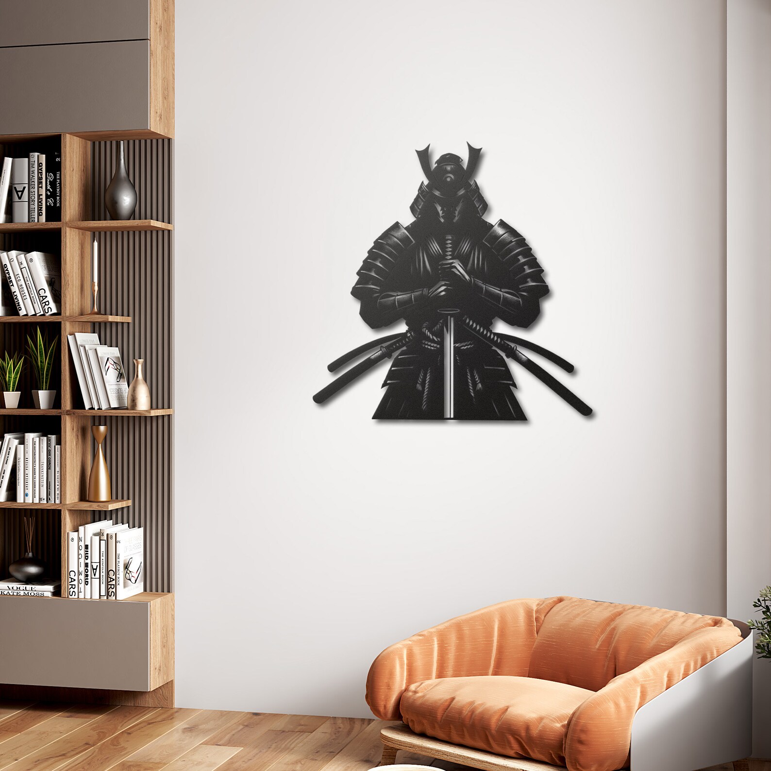 Japanese Bushido Metal Wall Decor, Japanese Samurai Metal Wall Art ...