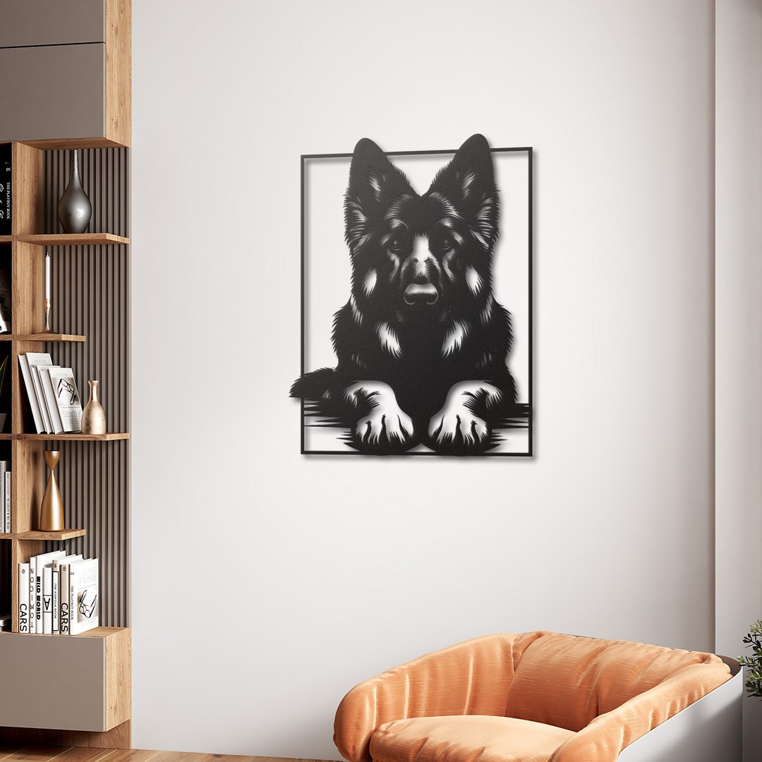 German Shepherd Metal Sculpture, German Shepherd Wall Sign, German ...