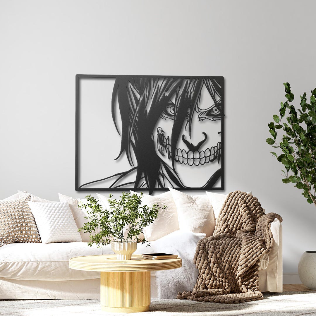 Anime Metal Wall Art, AOT Anime Decor, Manga Gift Decor, Manga Inspired ...
