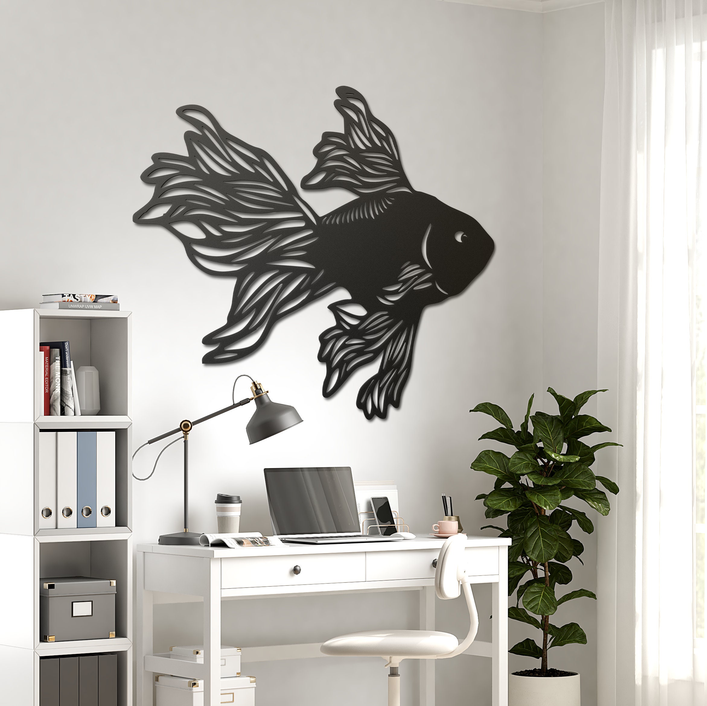 Goldfish Metal Wall Art, Fish Metal Wall Decor - Etsy