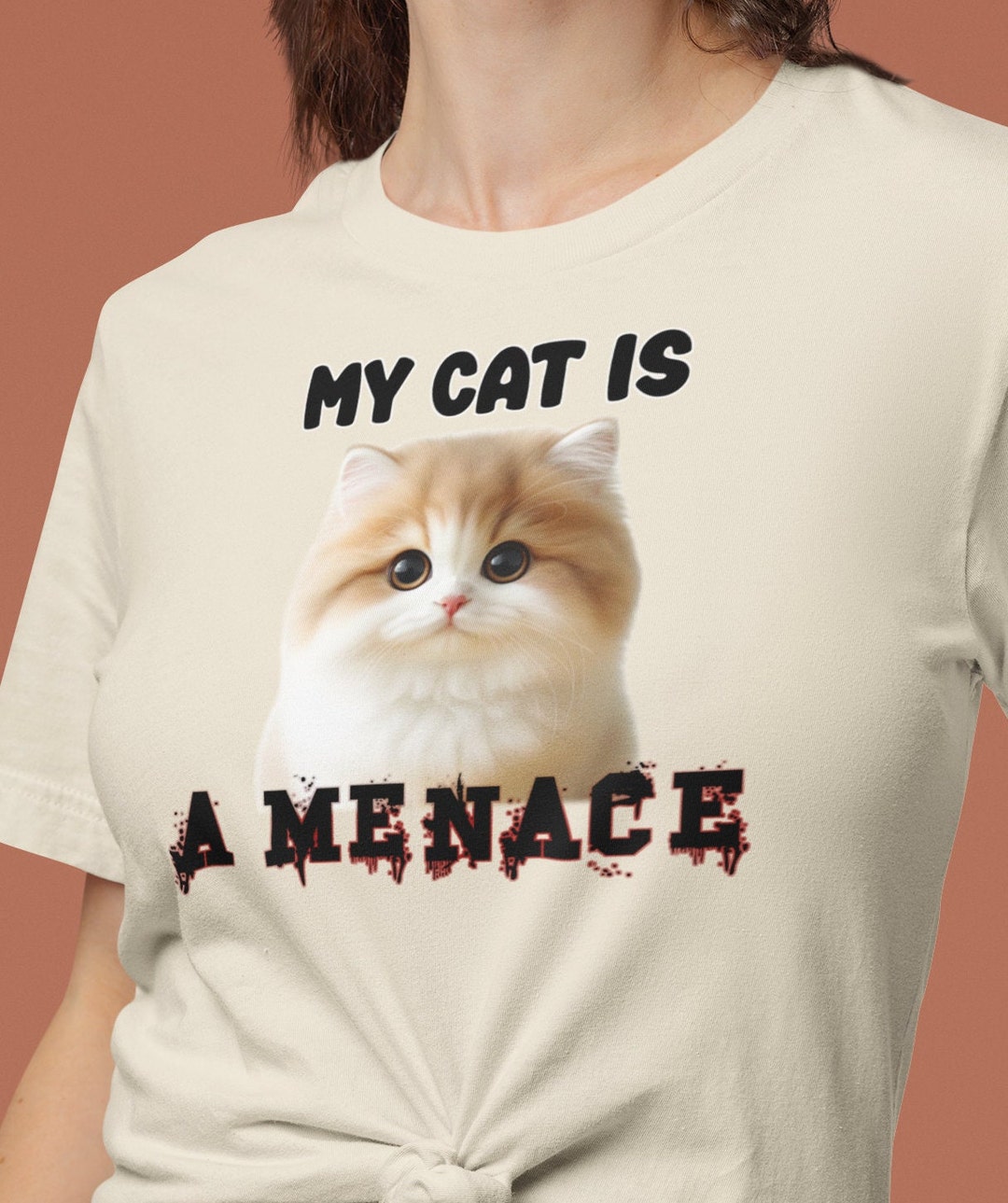 My Cat is A Menace T-shirt, Kitten Trendy Sassy Gift Shirt, Funny Kitty ...