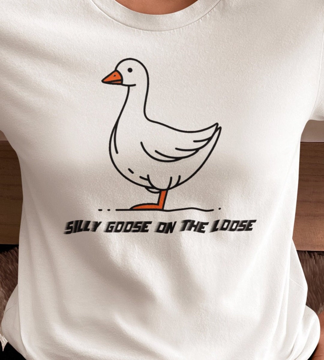 Silly Goose on the Loose T-shirt, Cute Goose Shirt, Funny Adorable Bird ...