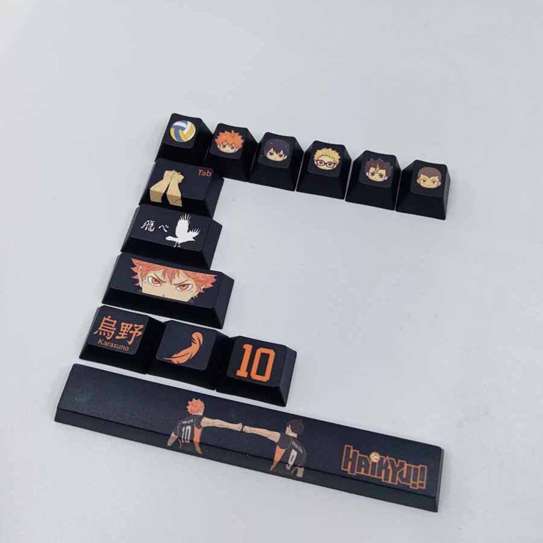 Custom Anime Keycap Set 13 Keys Volleyball Cute Cherry Profile for ...